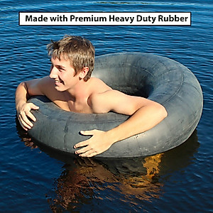 Flexible Flyer Heavy-Duty Snow Tube & Inflatable Water Float. Adult Kid Sled. Lake River Raft, 32" , Black