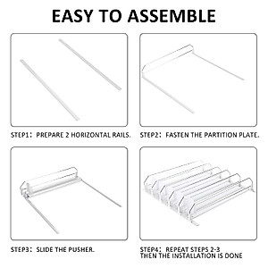 ONCHSH Drink Organizer for Fridge,Soda Can Drink Organizer for Refrigerator,Beer Pop Can Water Bottle Storage for Pantry,Width Adjustable Beverage Pusher Glide (White, 16.4"D - 5 Rows)