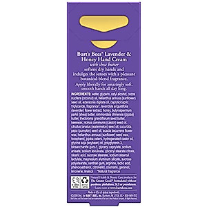 Burt's Bees Lavender & Honey Hand Cream with Shea Butter, 1 Oz (Package May Vary)
