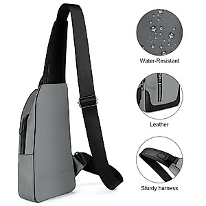 Aucuu Sling Backpack with USB Charging Port, Chest Bag Crossbody Daypack Shoulder Bag for Men, Hiking, Cycling, Travel - Black