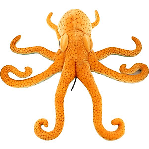 YUZHINUO New Giant Funny Simulation Octopus Stuffed Toy Lifelike Sea Animal Room Car Decor Dolls Plush Toys Children Boy Xmas Gift (21.5 inch)