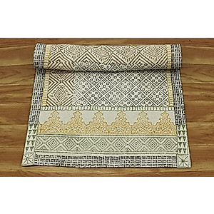 Casavani Indian Handmade Black, Brown Geometric Area Rug Boho Kilim Flat Weave Indoor Hall Room Decor Carpet Throw Rug Boho Rugs for Bedroom Living Room Balcony 6x8 Feet