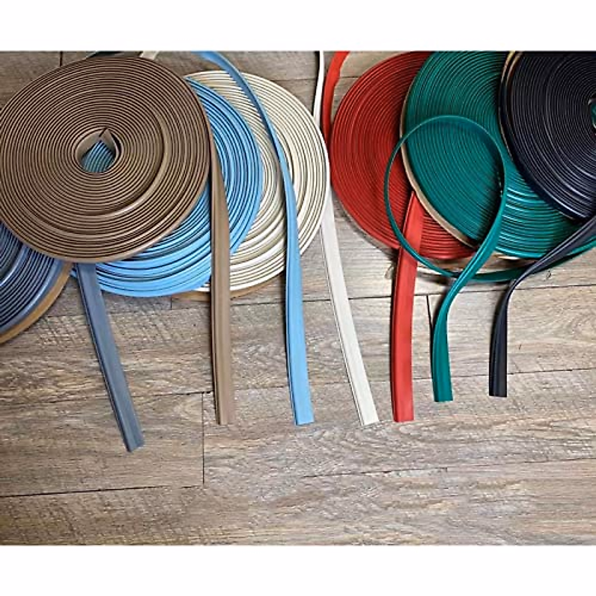 Carpet Edge Trim Strip Grey Black, Flexible PVC Transitions Bar Floor Threshold Ramp for Flooring to Tile, Self Adhesive Rugs Edging Banding for Height Less Than 6 Mm