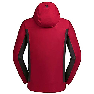 CAMEL CROWN Men’s Ski Jacket 3 in 1 Waterproof Winter Jacket Snow Jacket Windproof Hooded with Inner Warm Fleece Coat