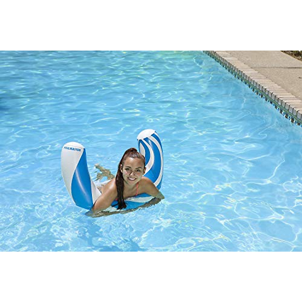 Poolmaster Inflatable Curved Swimming Pool Noodle Pool Float 44 Wide x 6 Diameter, deflated