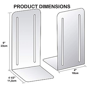 Acrimet Jumbo Premium Metal Bookends 9" (Heavy Duty) (Green Color) (1 Pair)