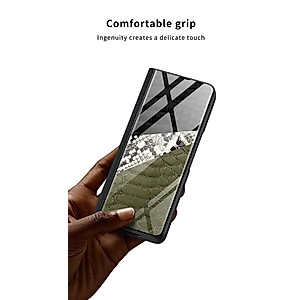 XIMAND for Samsung Galaxy Z Fold 5 5G Case with S-Pen Holder Pocket, Kickstand,Luxury Flip Plating Shockproof Glass Hybrid Leather All-Inclusive Flip Cover.(Grey)