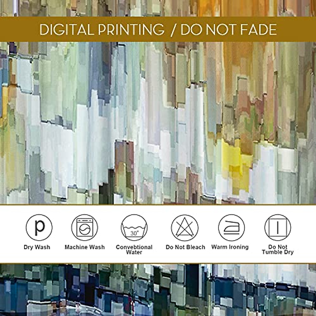 YEZEX Shower Curtain for Bathroom - Waterproof Polyester Fabric Shower Curtains for Modern Home Bathroom Decorations, Machine Washable 72"x78" (PaintingGraffiti)