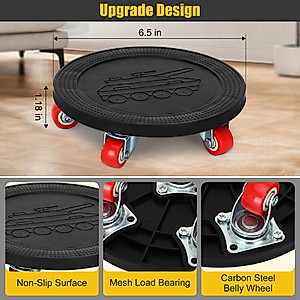 Lunarlipes Upgraded 6 Wheel Heavy Duty Furniture Movers, Moving Dolly Lifter Tool Set, 360 Swivel Silent Wheels, 1600 Lbs.Capacity, for Heavy Furniture Such as Refrigerators, Closets