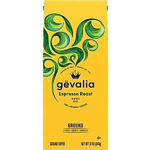 Gevalia Espresso Dark Roast Ground Coffee (12 oz Bag)