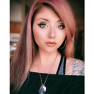 3 Round CZ Set Rose Gold IP Plated 316L Surgical Steel WildKlass Hoop Ring for Nose & Ear Cartilage (Clear)