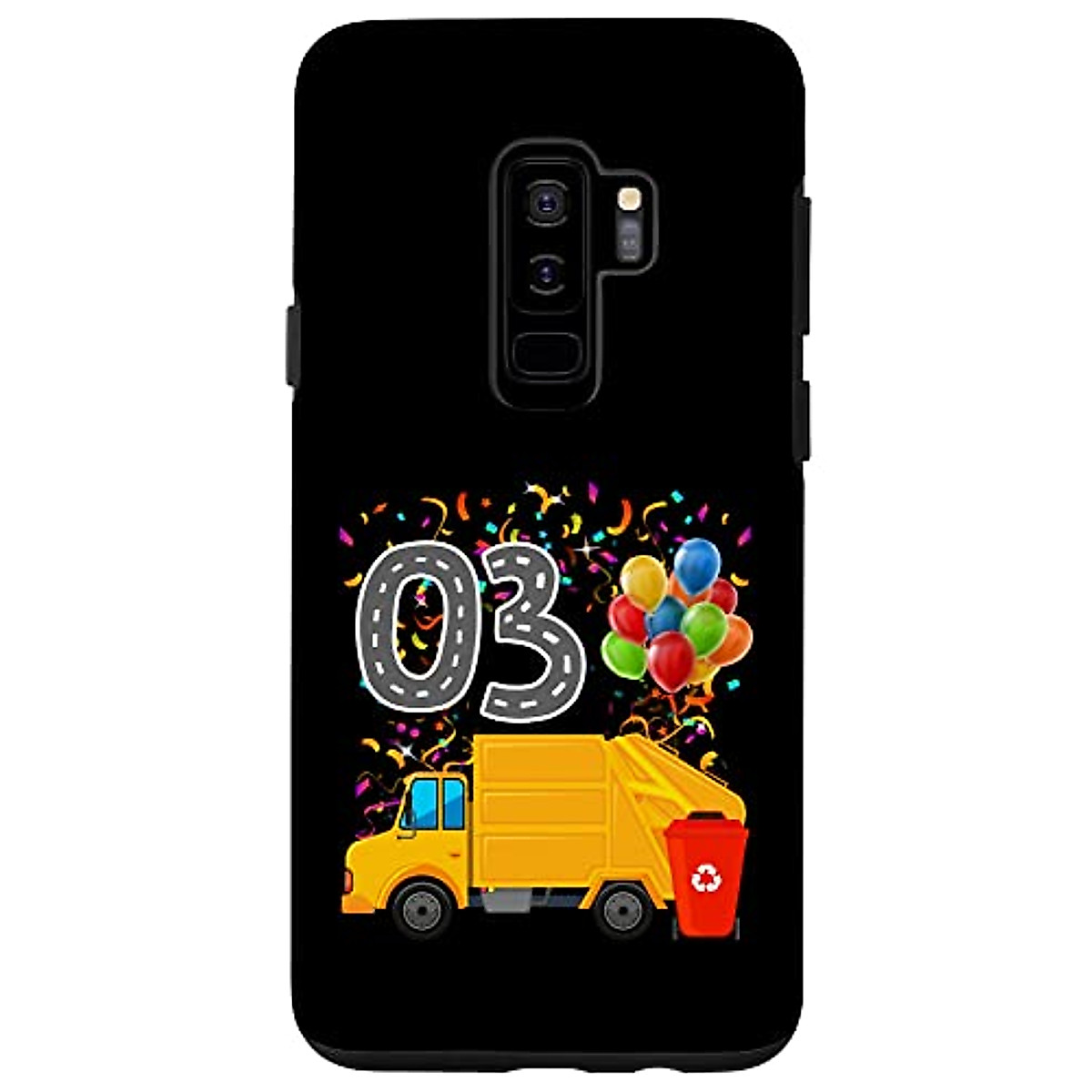 Galaxy S9+ Happy O3 Birthday Rear Loader Garbage Truck Case