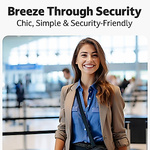 ITAY Women Metal Free Leather Belt - 25mm Nickel Free Belt for Women, TSA-Friendly No Metal Belts - Plastic Buckle - Black, M