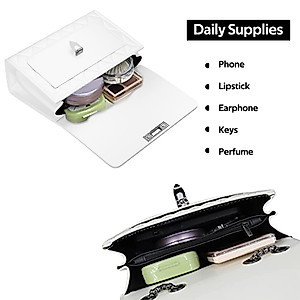 Intrbleu Large Purses and Handbags for Women, Quilted Shoulder Bags Faux Leather Crossbody Bags for Women with Adjustable Metal Shoulder Strap (White)