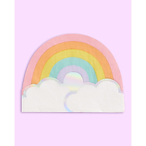 xo, Fetti Rainbow Napkins - 3-ply, 25 pcs | Happy Pastel Birthday Party Decorations, Cute Bachelorette Party, Cool Cake Plates, Unicorn Bday, Baby Shower