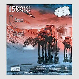 Mens Star Wars 15 Days of Socks Advent Calendar 15pk, Blue, One Size