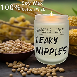 Wehnniee Funny New Mom Gifts After Birth, New Mom Gifts for Women, Baby Shower, Postpartum Gifts for Mom, Boy Mom, Girl Mom, 7Oz Vanilla Scented Candle, First Time Mom Gifts for Mothers Day