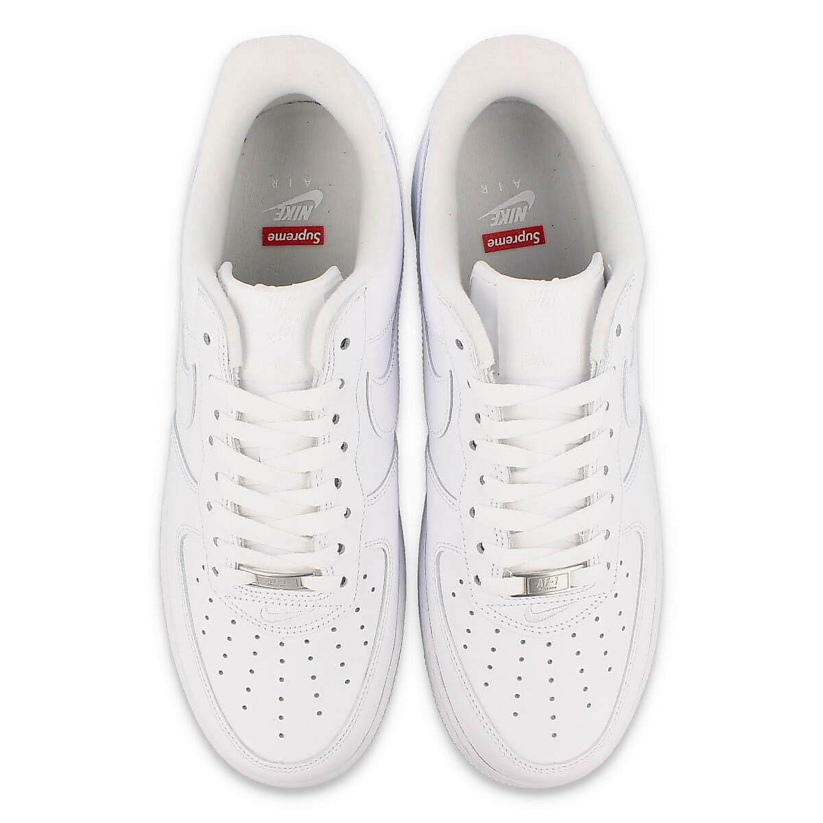 Nike Men's Air Force 1 Low Supreme Mini Box Logo White, White/White, 8.5