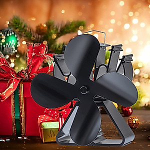 Wood Stove Fan Heat Powered Fan 4 Blade Fireplace Fan for Wood Burning Woodstove Eco Friendly Silent Efficiently