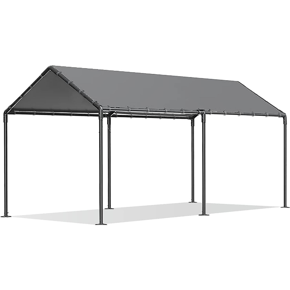 Grezone 10 x 20ft Heavy Duty Carport,Portable Car Tent Garage,All Season UV Resistant Car Canopy for Auto,Truck,Boat,Car (Gray)