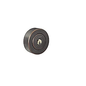 Yale Home 4881K19FR Flat Round Single Cylinder, Oil Rubbed Bronze Deadbolt