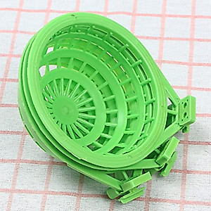6pcs Plastic Canary Nest-Bird Nest Plastic Hollow Hanging Cage Eggs Hatching Tool Pan Finch Parrot Canary Pigeon Nest Bowl Green