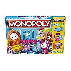 Monopoly Fall Guys Ultimate Knockout Edition Board Game for Players Ages 8 and Up, Dodge Interactive Obstacles, Includes Knockout Die