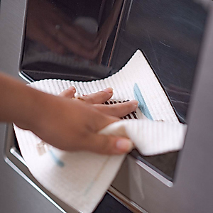 SWEDEdishcloths Swedish Dishcloth Set of 3 Each Swedish Dishcloths Thank You Design | Eco Friendly Cleaning Absorbent Cloth Eco Friendly Cleaning Wipes