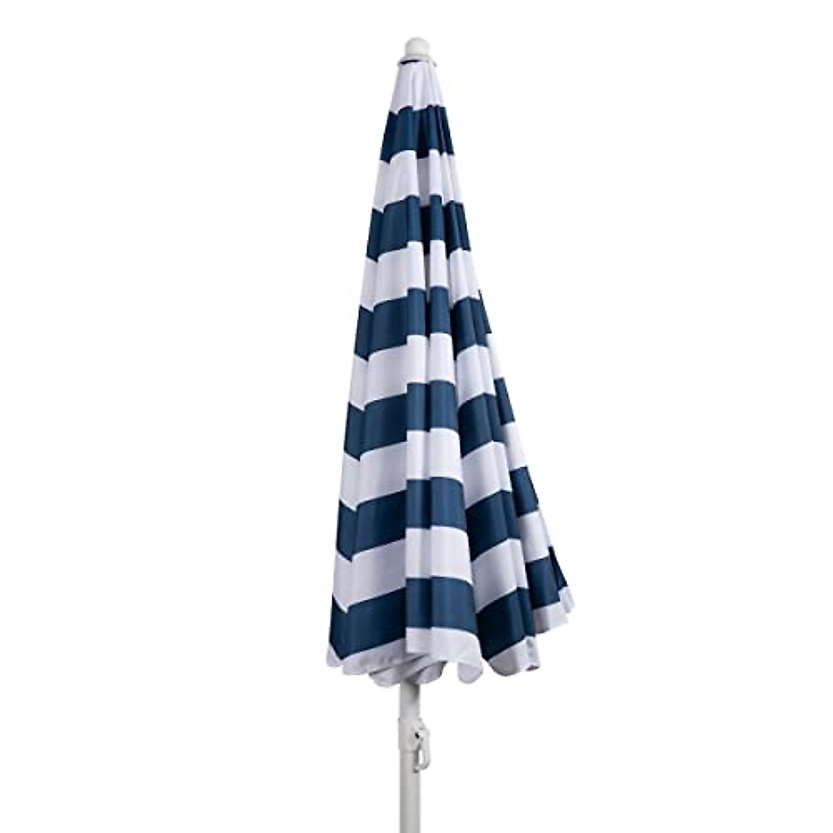 PICNIC TIME Outdoor Canopy Sunshade Beach Umbrella 5.5', Small Patio Umbrella, Beach Chair Umbrella, (Blue & White Stripe)