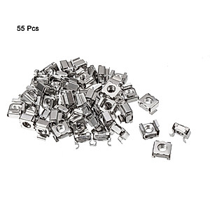 uxcell 55 Pack, M6 Cage Nut, 304 Stainless Steel for Server Shelf Cabinet