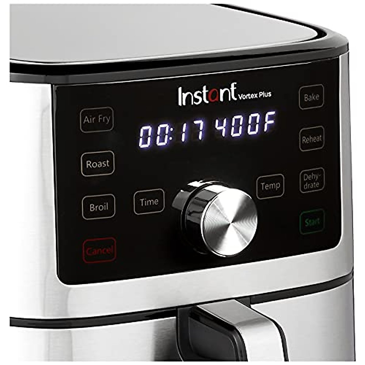 Instant Vortex Plus 6-in-1, 4QT Air Fryer Oven, From the Makers of Instant Pot with Customizable Smart Cooking Programs, Nonstick and Dishwasher-Safe Basket, App With Over 100 Recipes, Stainless Steel