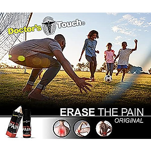 Doctor's Touch Erase The Pain Relief Roll On - Fast Acting Topical Pain Relief Roll On for Nerves, Joints, All Muscle Soreness and Discomfort - Roll on Muscle Pain Relief
