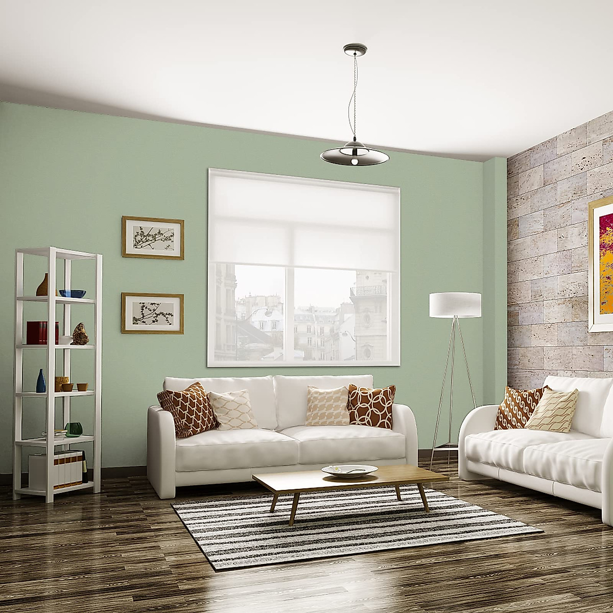 practicalWs Sage Green Wallpaper Stick and Peel Green Contact Paper 17.7'' x 118.1'' Green Removable Wallpaper Self-Adhesive Vinyl Solid Wallpaper for Bedroom Kitchen Cabinets