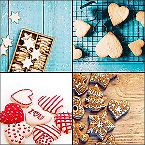 Cookie Cutters, 26 PCS Star Heart Cookie Cutters Shapes, TAOUNOA Metal Cookie Cutters for Christmas, for Kids, for Cakes, Muffins.