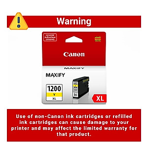 Canon PGI-1200XL Yellow Ink Tank Compatible to Printer MB2120, MB2720, B2020, MB2320