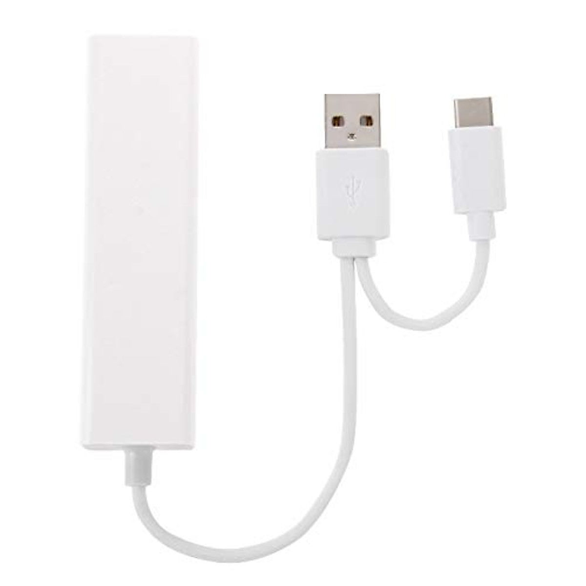 Jiali USB-C Hub Converter USB-C/Type-C 3.1 to 3 Ports USB HUB + Ethernert Adapter, for Galaxy S8 & S8 + / LG G6 / Huawei P10 & P10 Plus/Xiaomi Mi6 & Max 2 and Other Smartphones