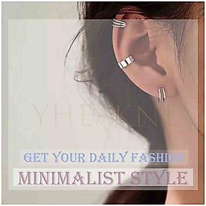 Yheakne Butterfly Ear Cuff Earrings Silver Rhinestone Butterfly Wrap Crawler Earrings Cz Full Ear Earrings No Piercing Earrings Jewelry for Women Animal Earrings (Silver)