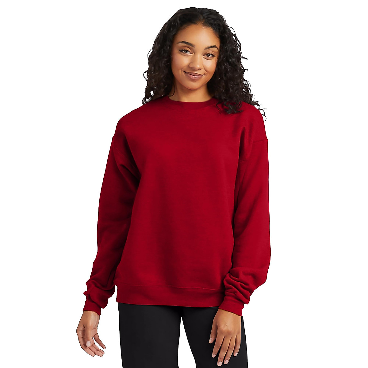 Hanes Men's EcoSmart Sweatshirt, Deep Red, 3XL