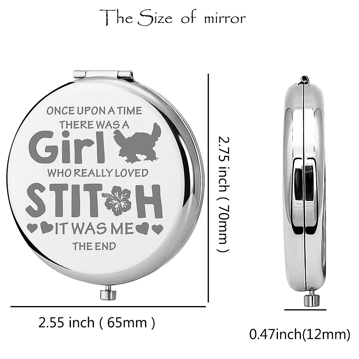 Lywjyb Birdgot Once Upon A Time Funny Cartoon Movie Pocket Mirror Hawaiian Trip Inspired Gifts for Women Girls (Once Upon Mirr)