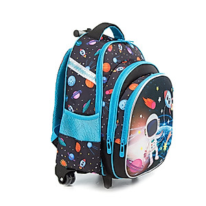 Dokin Kids Rolling Backpack School Backpack Rolling Duffle Bag with Wheels 3 IN 1 Bookbag Set for Kids Girls Boys Teenagers