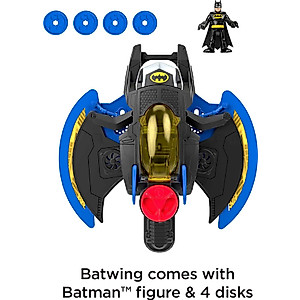 Fisher-Price Imaginext DC Super Friends Batman Toy Batwing Airplane & Figure Set for Preschool Pretend Play Kids Ages 3+ Years