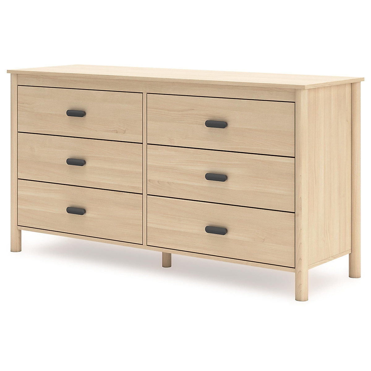Signature Design by Ashley Cabinella Casual 6-Drawer Dresser with Safety Stop, Light Brown