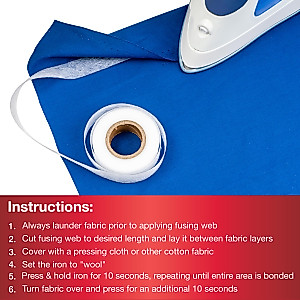 SINGER 00240 Heavy Duty Iron-On Fusing Web, Fabric Adhesive