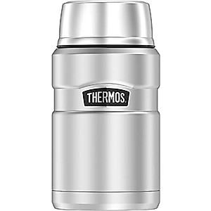 Thermos Stainless King 40 Ounce Beverage Bottle, Stainless Steel & Stainless King 24 Ounce Food Jar, Stainless Steel