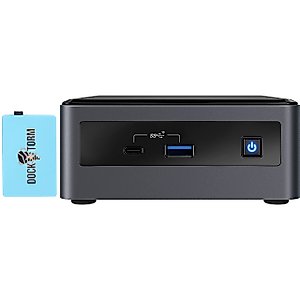 NUC KIT-10i7FNHN1 Home & Business Mini Desktop Black (Intel i7-10710U 6-Core, 16GB RAM, 1TB SATA SSD, Integrated Graphics, WiFi, Bluetooth, 1xHDMI, SD Card, Win 10 Pro) with Hub