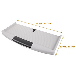 Angoily 1 Set Keyboard Tray Drawer Plastic Trays Office Desk Accessories Desk Tray Keyboard Holder Keyboard Shelf Under Desk Sliding Keyboard Under Desk Mount Slider Table Abs