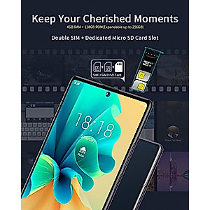 VIQEE C21 Mobile Phones, 6.8" FHD+ Punch Hole Screen,5G/2.4 Global Bands Dual Sim Unlocked Phones 6GB+256GB ROM/TF 128GB, Octa Core Processor Smartphone 24MP+64+12+12MP,WiFi NFC