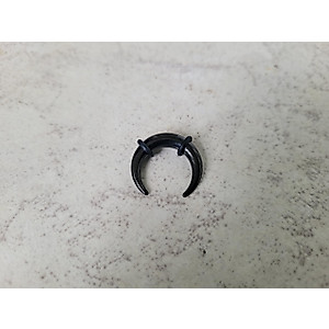 Zaya Body Jewelry 8g 10g 12g 14g Black Steel Pinchers for Ears Septum Horseshoe Gauges