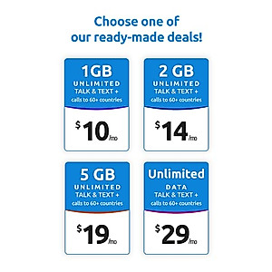 Tello Mobile - Bring Your Own Phone - 3 in 1 GSM SIM Card Kit