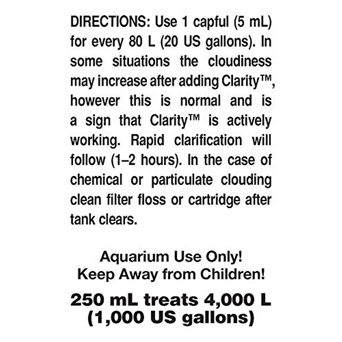 Seachem Clarity, 250ml (8.45 Fl Oz)